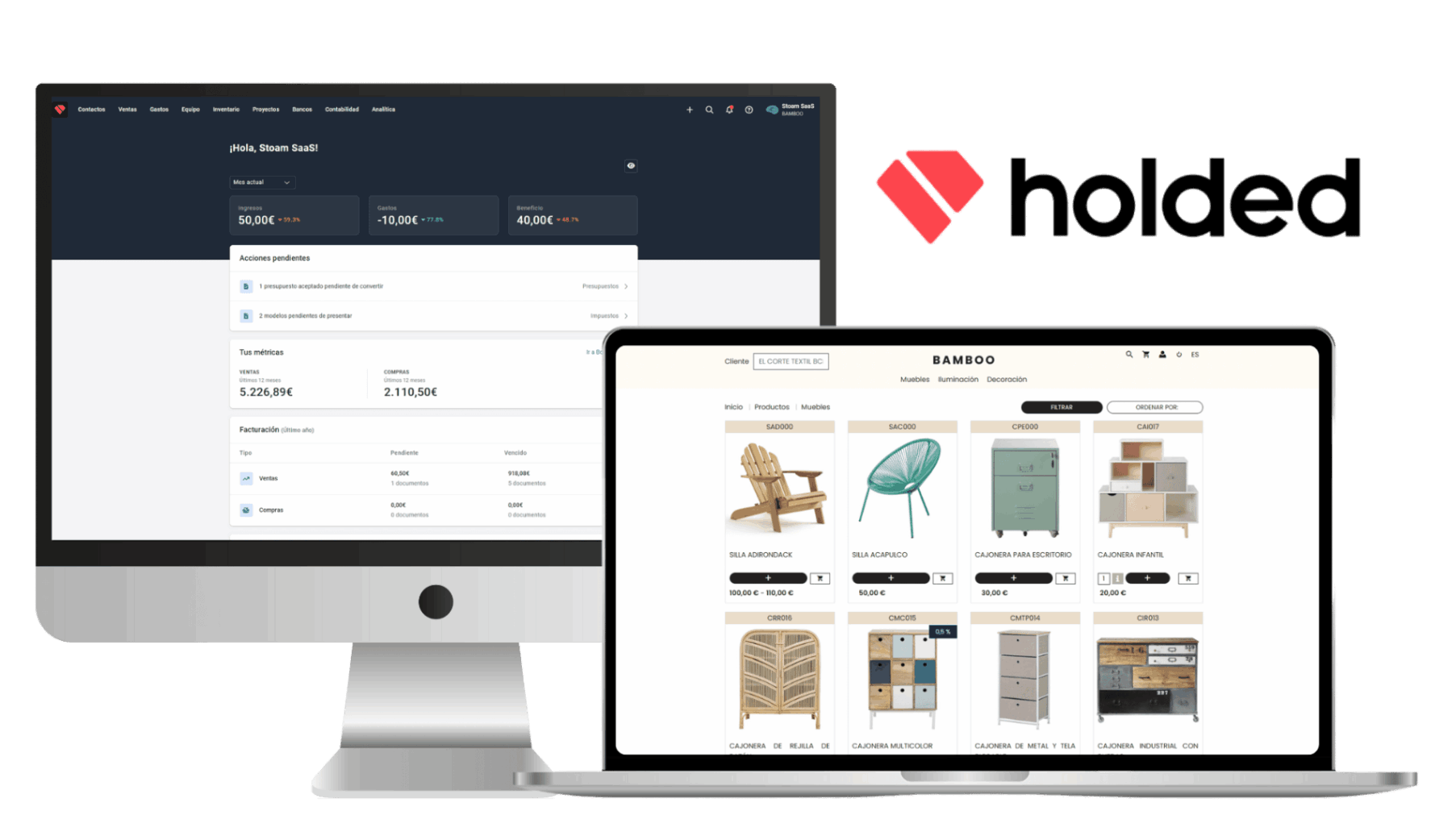 Portal de venta integrado con Holded | Stoam SaaS B2B